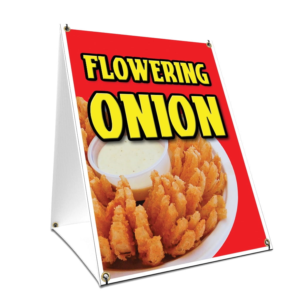 A-frame Sidewalk Flowering Onion Sign With Graphics On Each Side | 18 ...