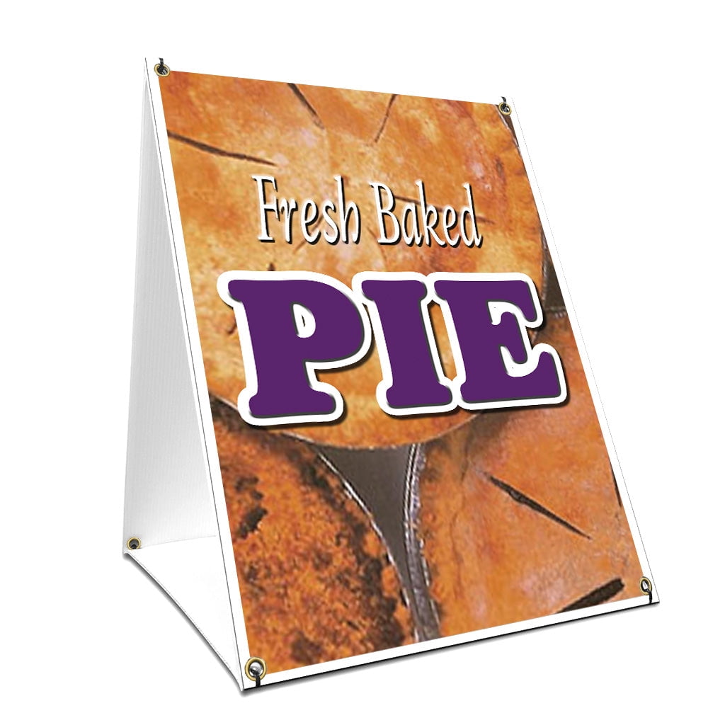 A-frame Sidewalk Fresh Baked Pie Sign With Graphics On Each Side | 18 ...