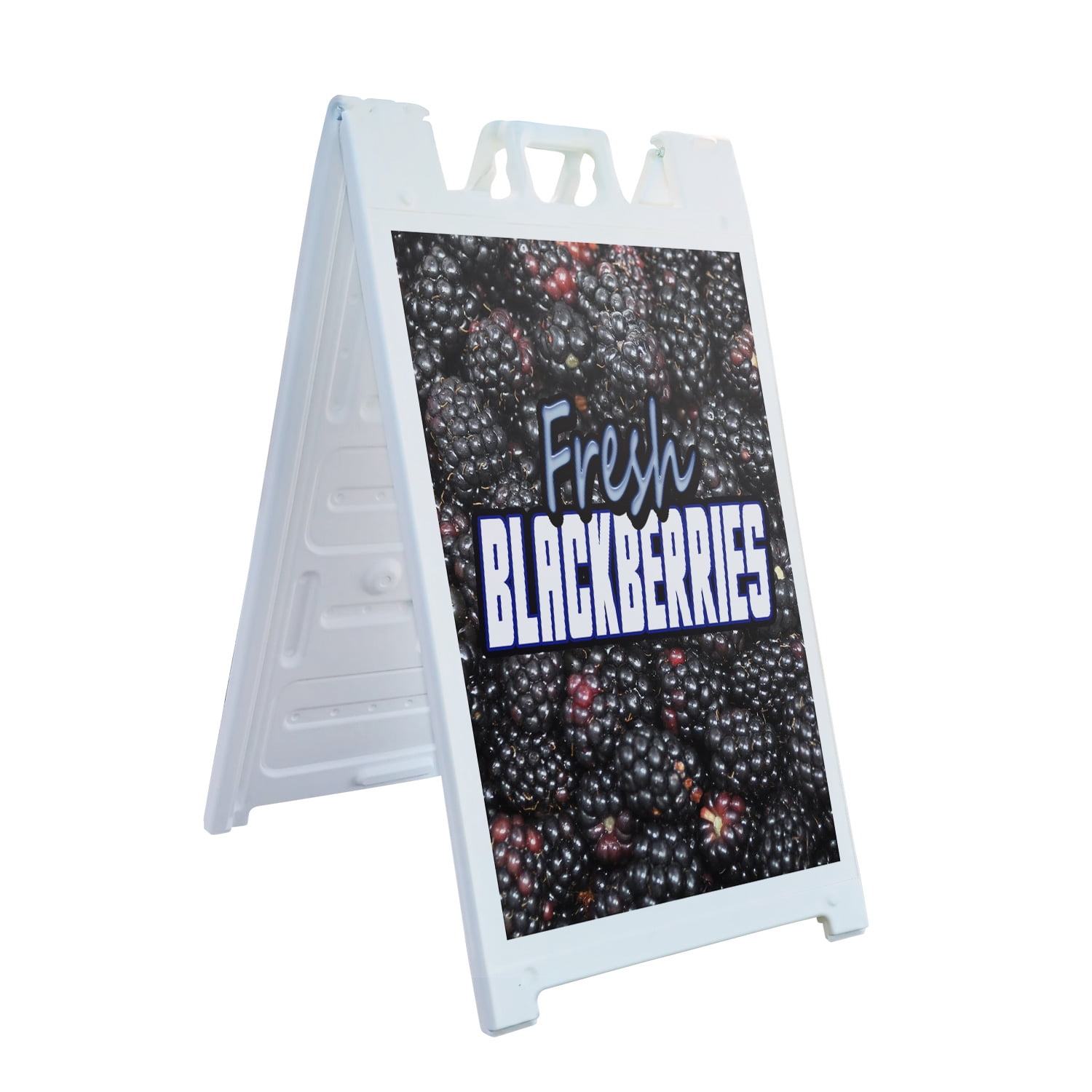 A-frame Sidewalk Fresh Blackberries 24" x 36" Double Sided A-Frame ...