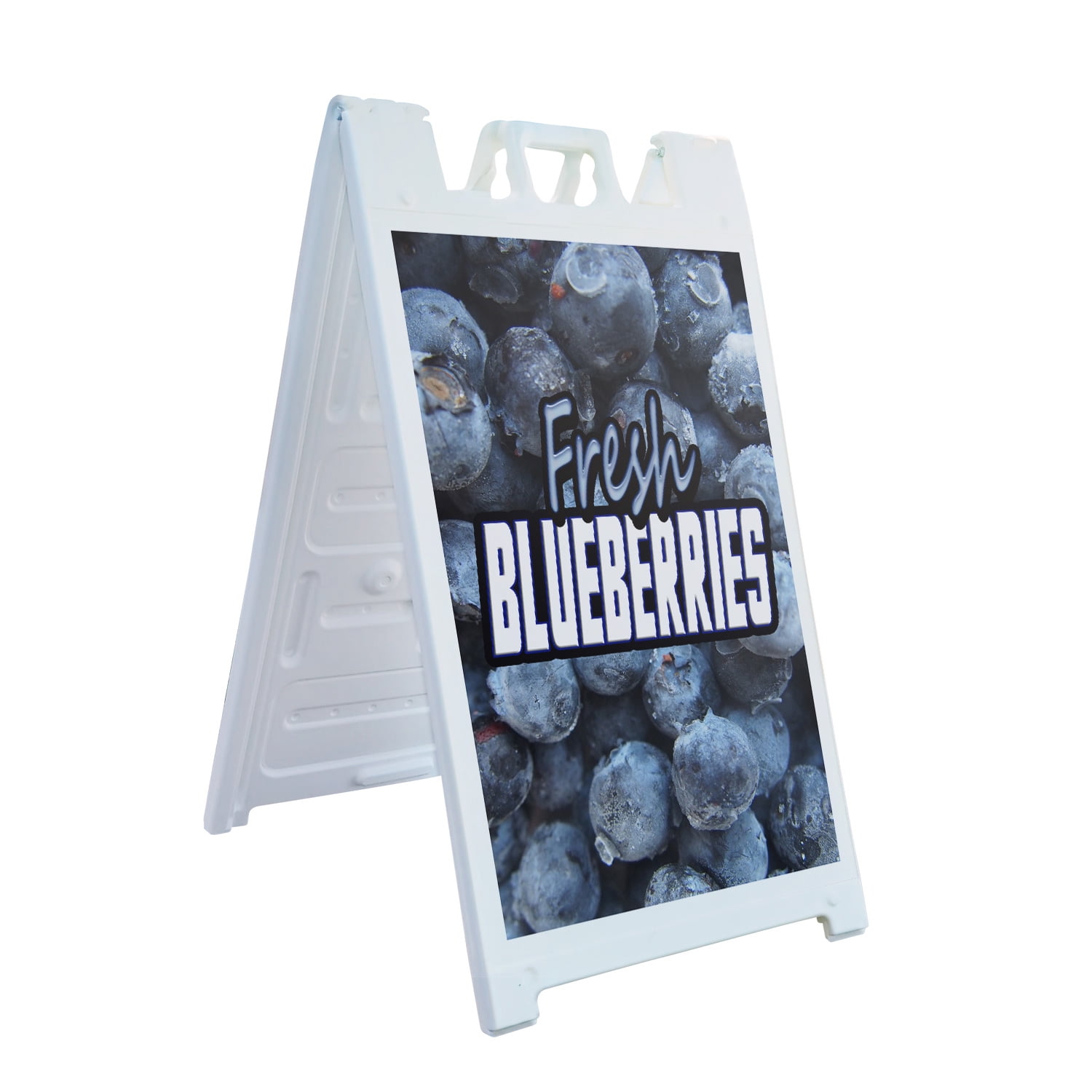 A-frame Sidewalk Fresh Blueberries 24" x 36" Double Sided A-Frame ...
