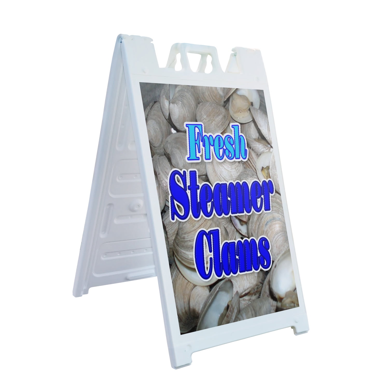 A-frame Sidewalk Fresh Steamer Clams 24" x 36" Double Sided A-Frame ...
