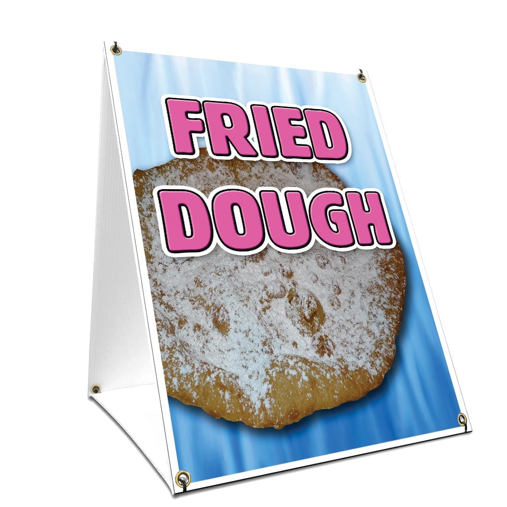 A-frame Sidewalk Fried Dough Sign With Graphics On Each Side | 24" X 36 ...