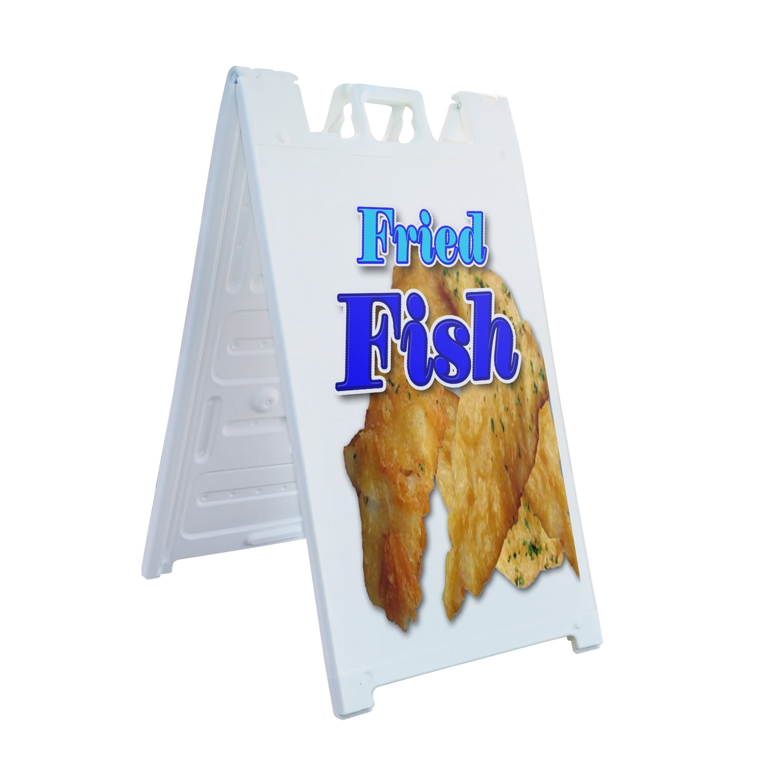 A-frame Sidewalk Fried Fish 24" x 36" Double Sided A-Frame Sidewalk ...
