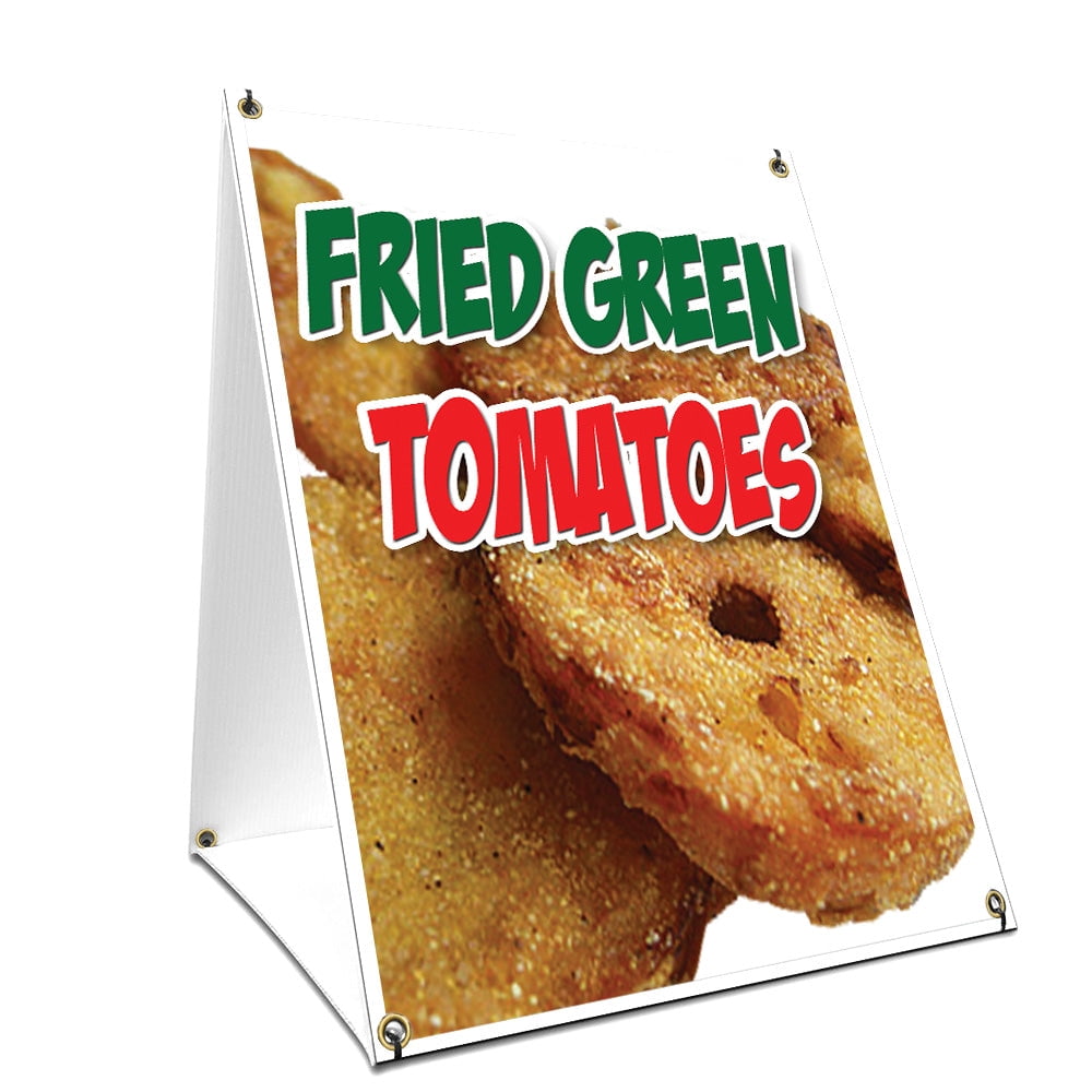 A-frame Sidewalk Fried Green Tomatoes Sign With Graphics On Each Side ...