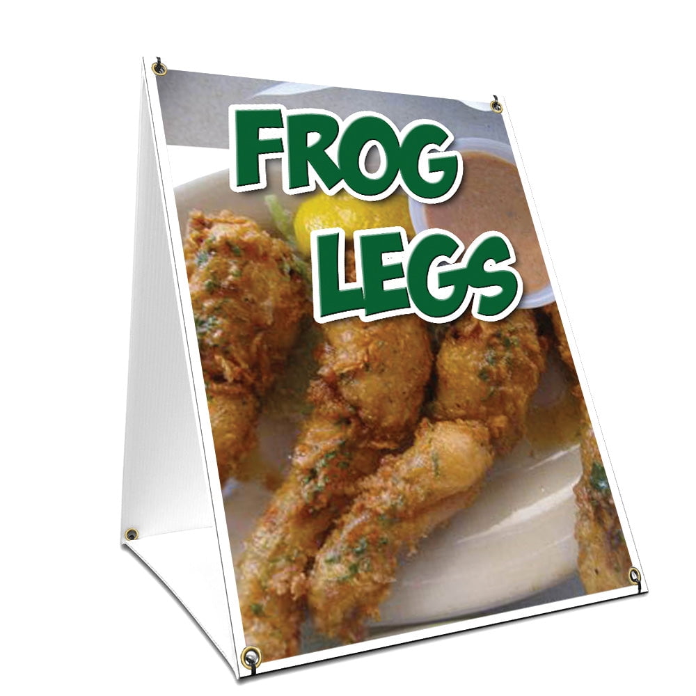 A-frame Sidewalk Frog Legs Sign With Graphics On Each Side | 24" X 36 ...