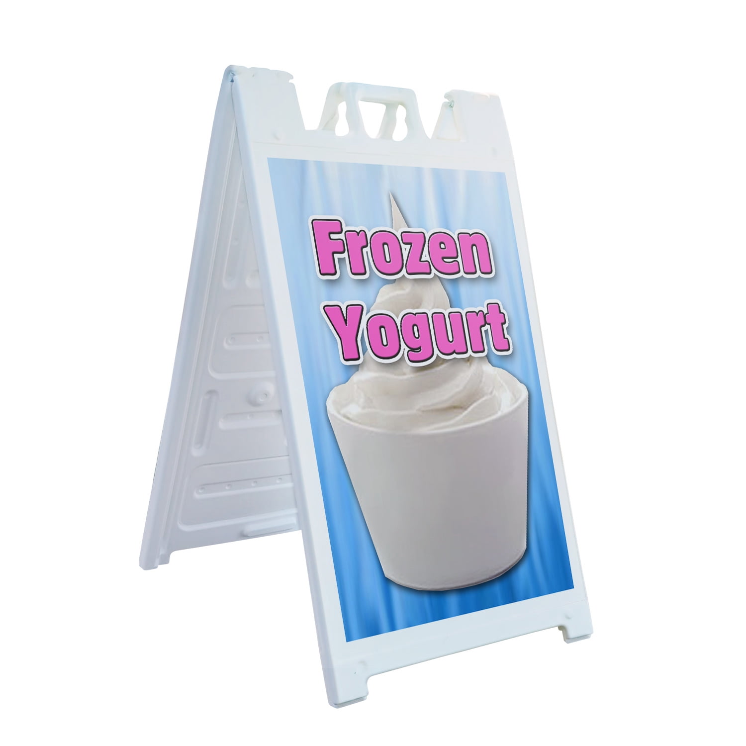 A-frame Sidewalk Frozen Yogurt 24" x 36" Double Sided A-Frame Sidewalk ...
