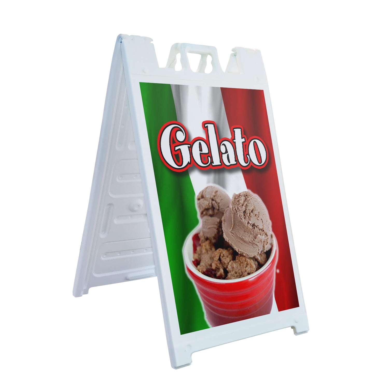 A-frame Sidewalk Gelato 24" x 36" Double Sided A-Frame Sidewalk Sign ...