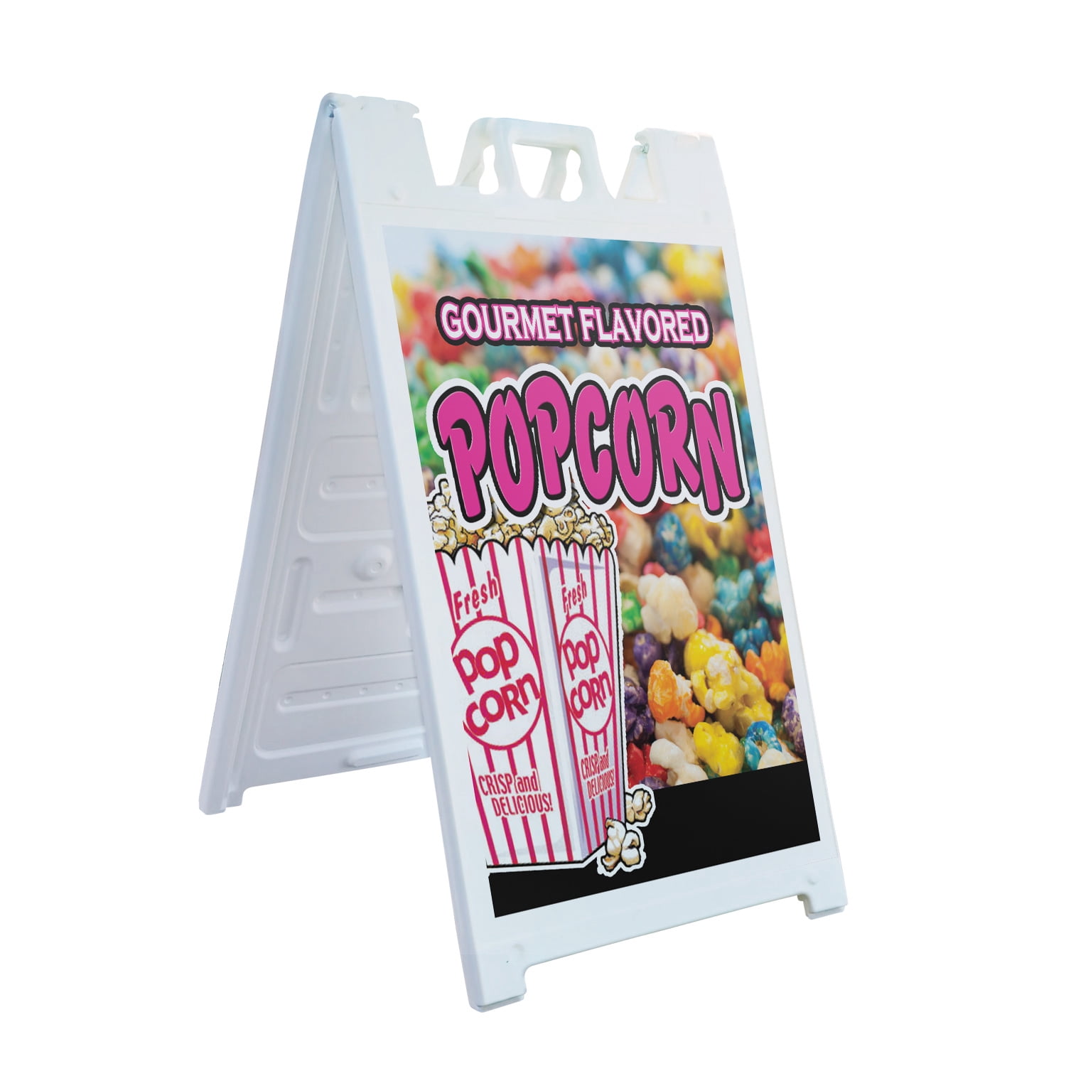 A-frame Sidewalk Gourmet Flavored Popcorn 24" x 36" Double Sided A ...