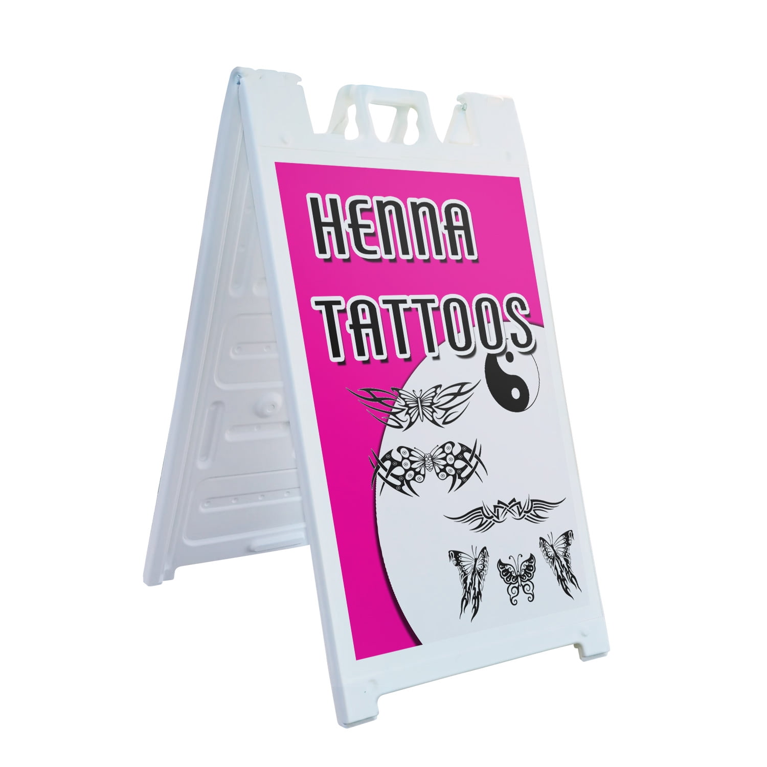 A-frame Sidewalk Henna Tattoos 24" x 36" Double Sided A-Frame Sidewalk ...