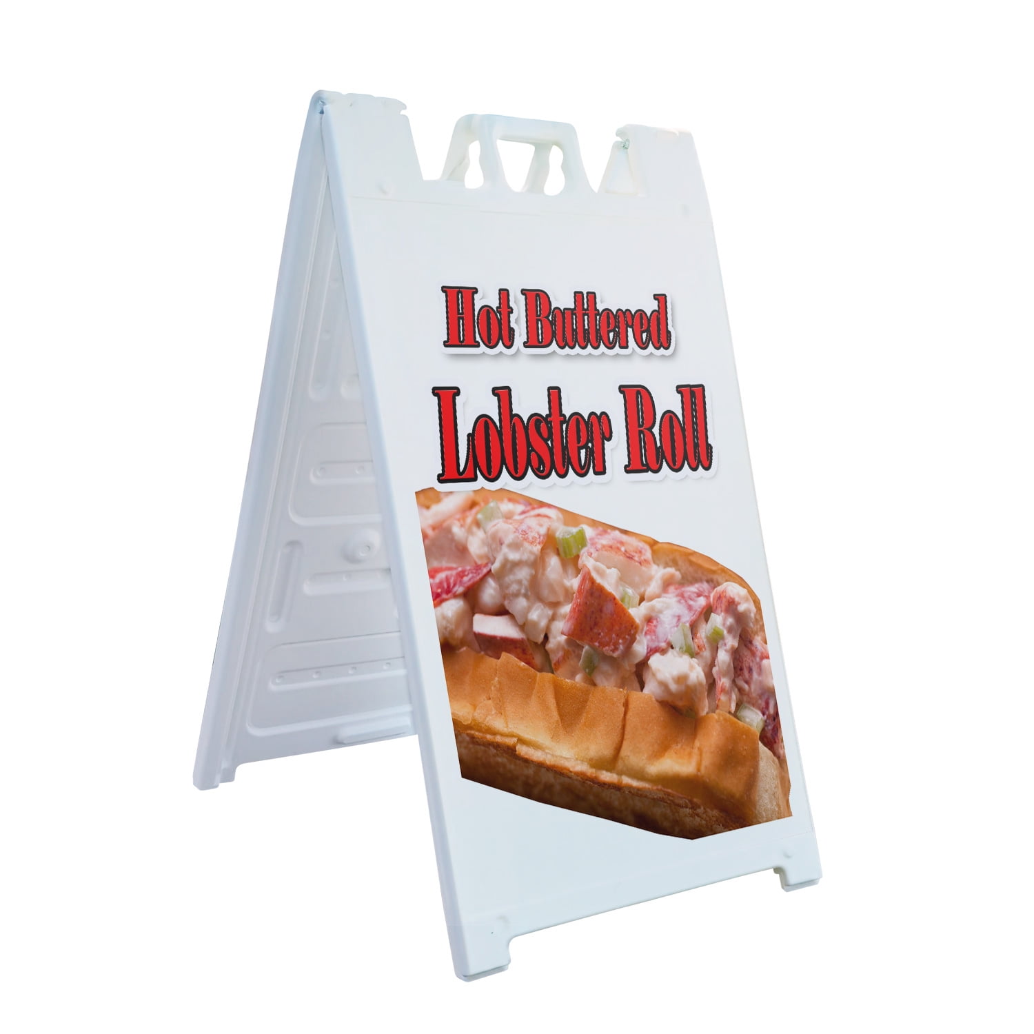 A-frame Sidewalk Hot Buttered Lobster Roll 24" x 36" Double Sided A ...