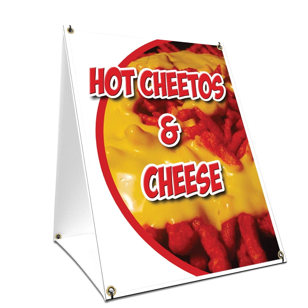 A-frame Sidewalk Hot Cheetos & Cheese Sign With Graphics On Each Side ...