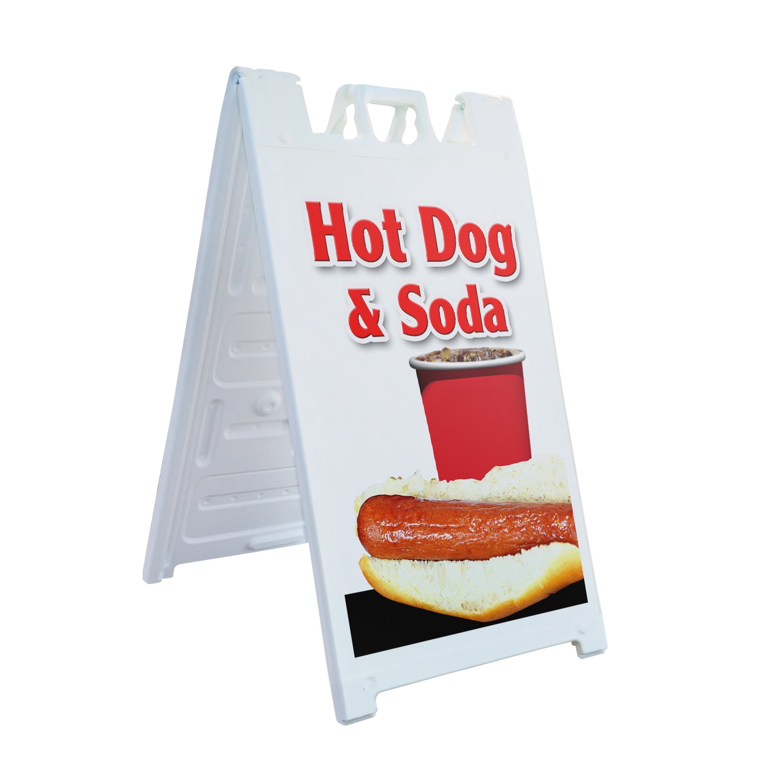 A-frame Sidewalk Hot Dog & Soda 24" x 36" Double Sided A-Frame Sidewalk ...