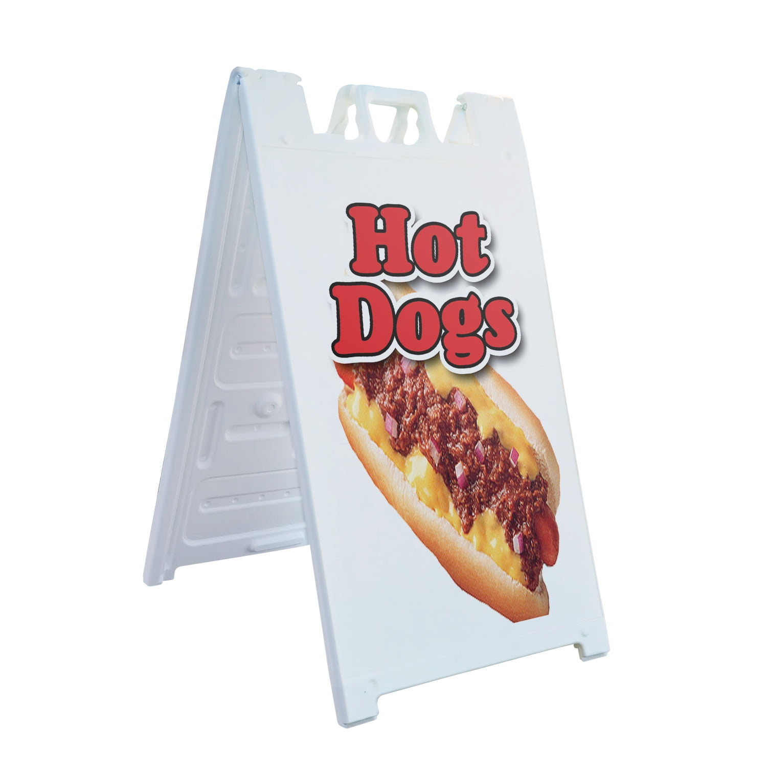 A-frame Sidewalk Hot Dogs 24" x 36" Double Sided A-Frame Sidewalk Sign ...