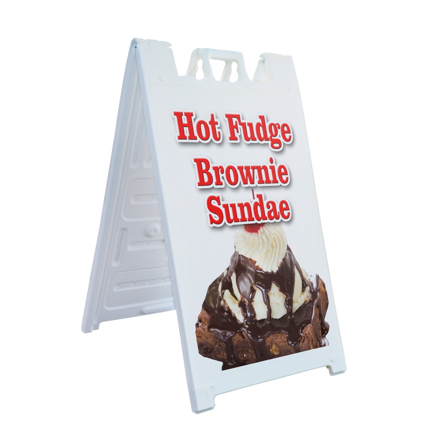 A-frame Sidewalk Hot Fudge Brownie Sundae 24" x 36" Double Sided A ...