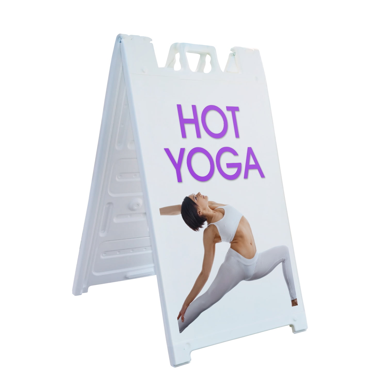 A-frame Sidewalk Hot Yoga 24" x 36" Double Sided A-Frame Sidewalk Sign ...