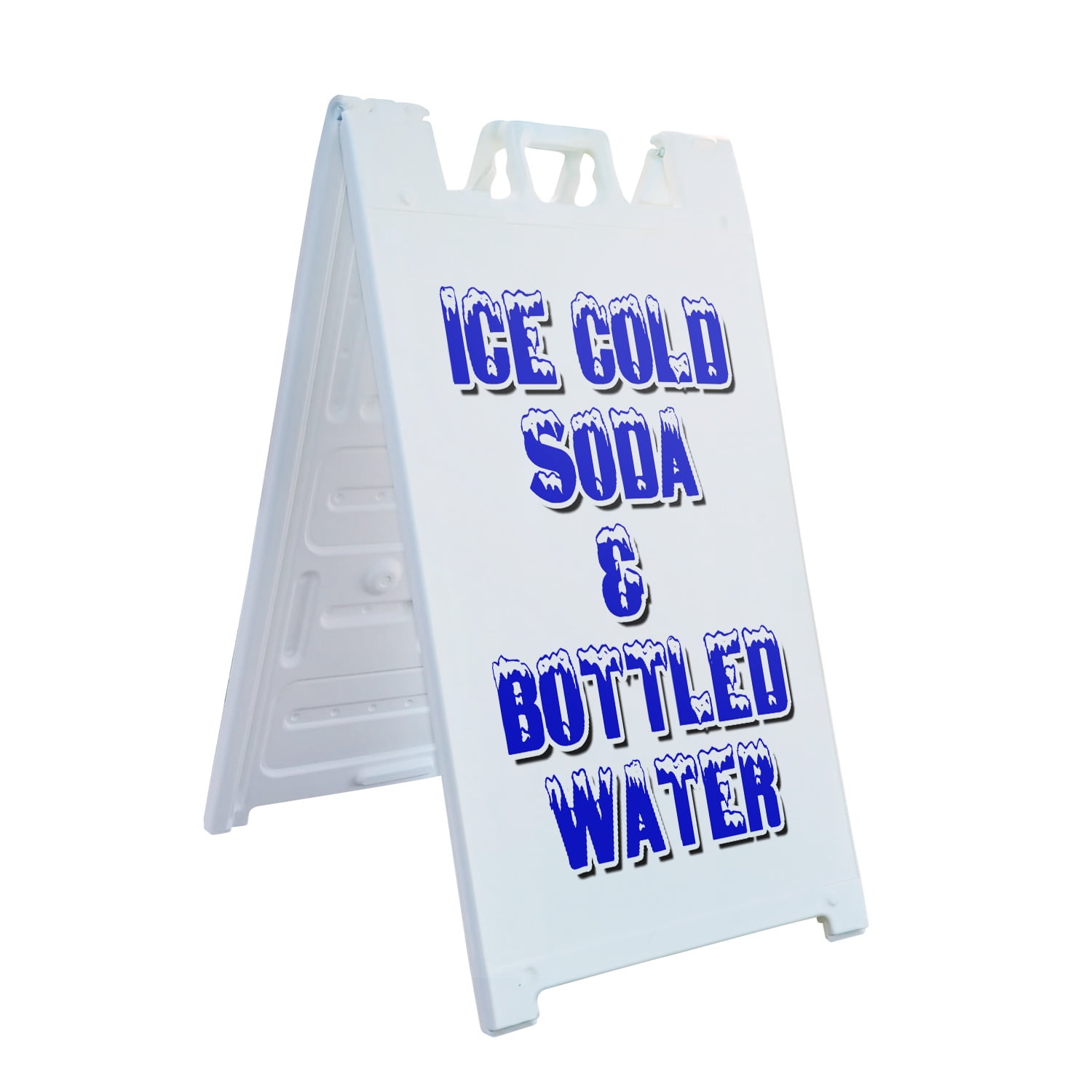 A-frame Sidewalk Ice Cold Soda & Bottled Water 24" x 36" Double Sided A ...