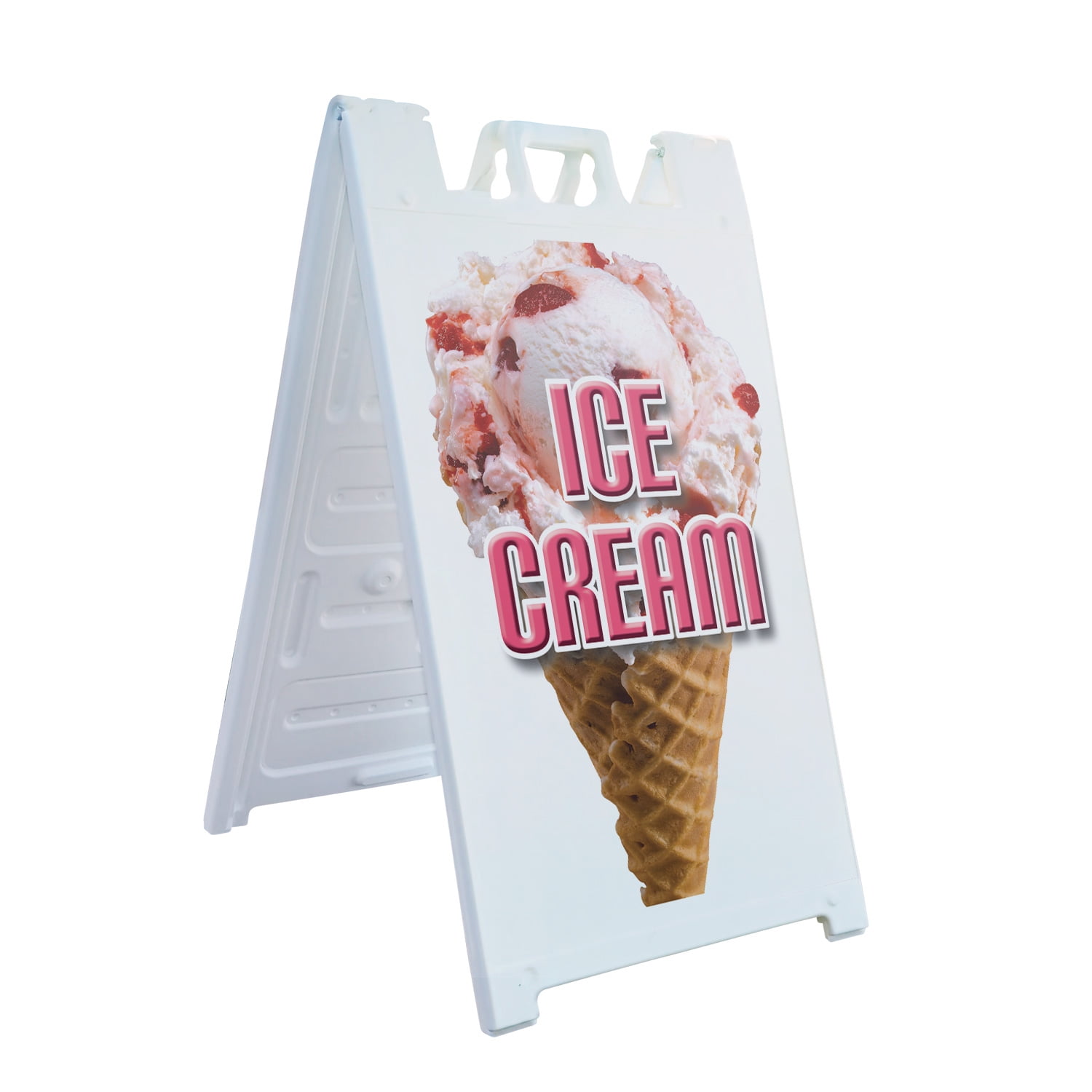 A-frame Sidewalk Ice Cream 24" x 36" Double Sided A-Frame Sidewalk Sign ...