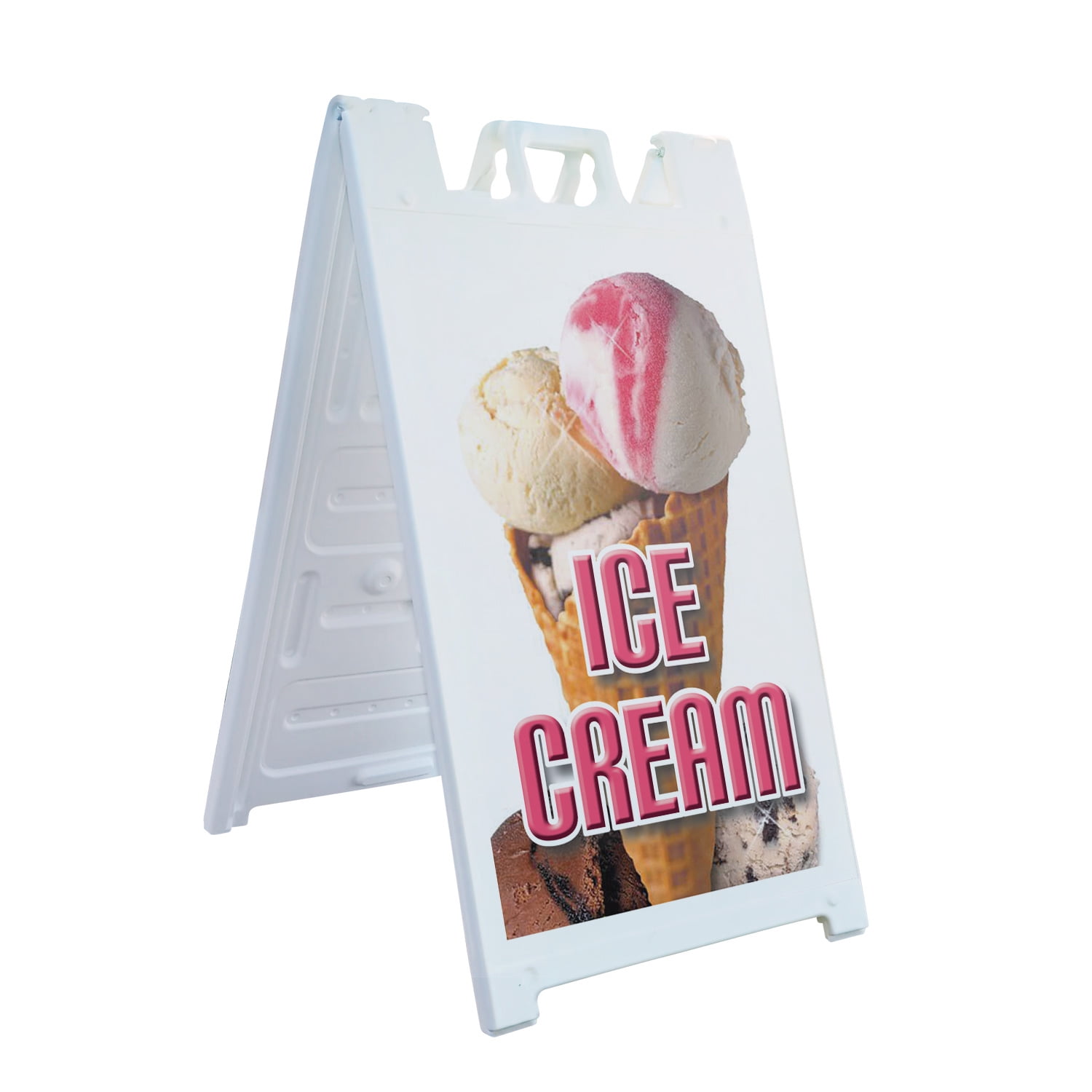 A-frame Sidewalk Ice Cream Old 24" x 36" Double Sided A-Frame Sidewalk ...