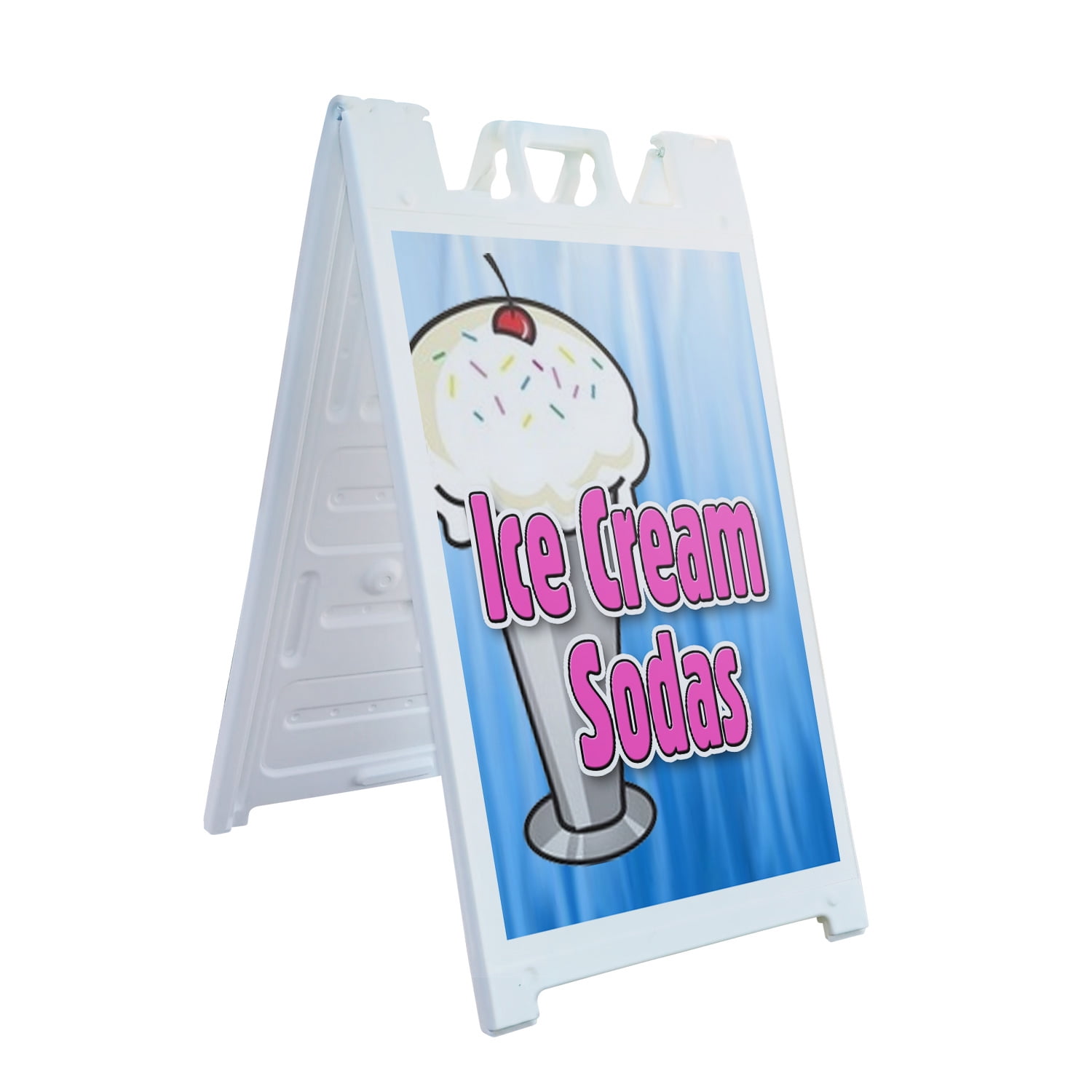 A-frame Sidewalk Ice Cream Sodas 24" x 36" Double Sided A-Frame ...