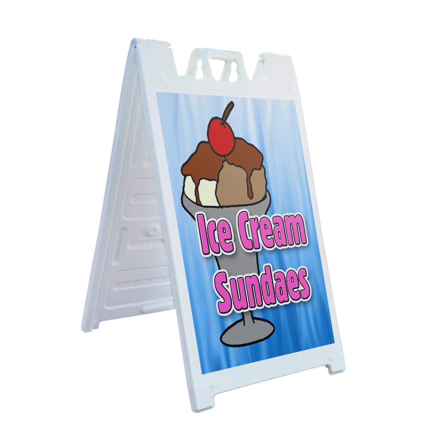 A-frame Sidewalk Ice Cream Sundaes 24" x 36" Double Sided A-Frame ...