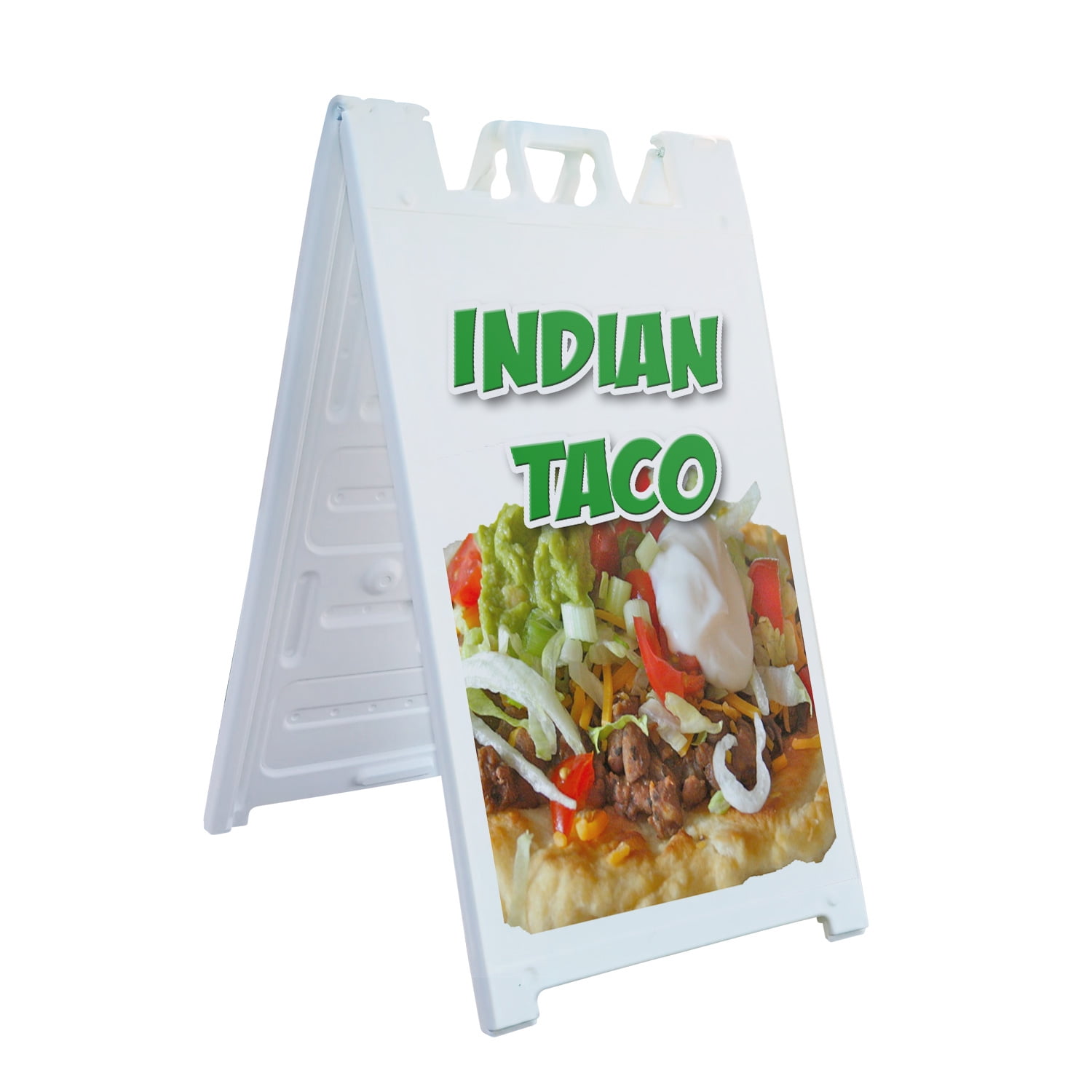 A-frame Sidewalk Indian Taco 24" x 36" Double Sided A-Frame Sidewalk ...