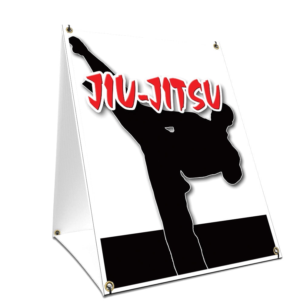 A-frame Sidewalk Jiu-jitsu Sign With Graphics On Each Side | 18" X 24 ...