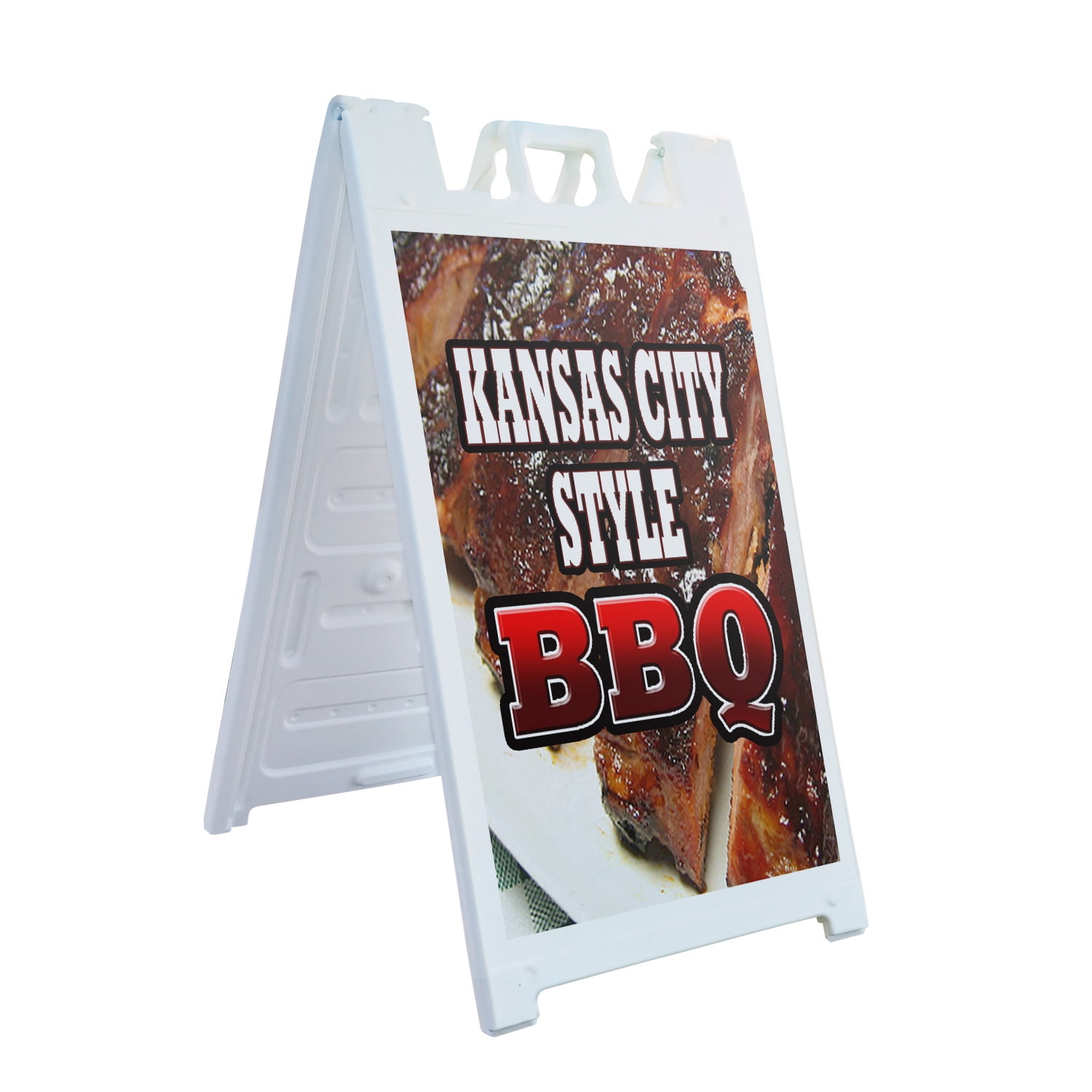 A-frame Sidewalk Kansas City Style Bbq 24" x 36" Double Sided A-Frame ...