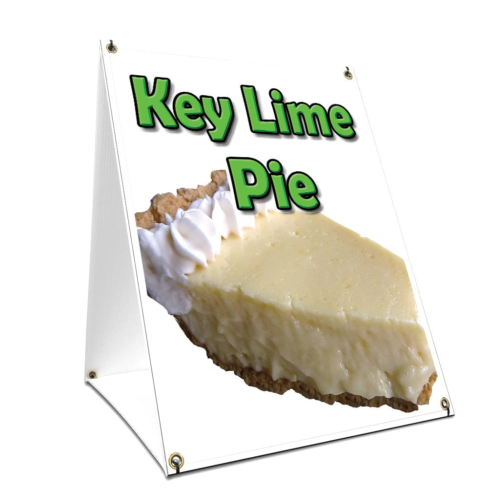 A-frame Sidewalk Key Lime Pie Sign With Graphics On Each Side | 24" X ...