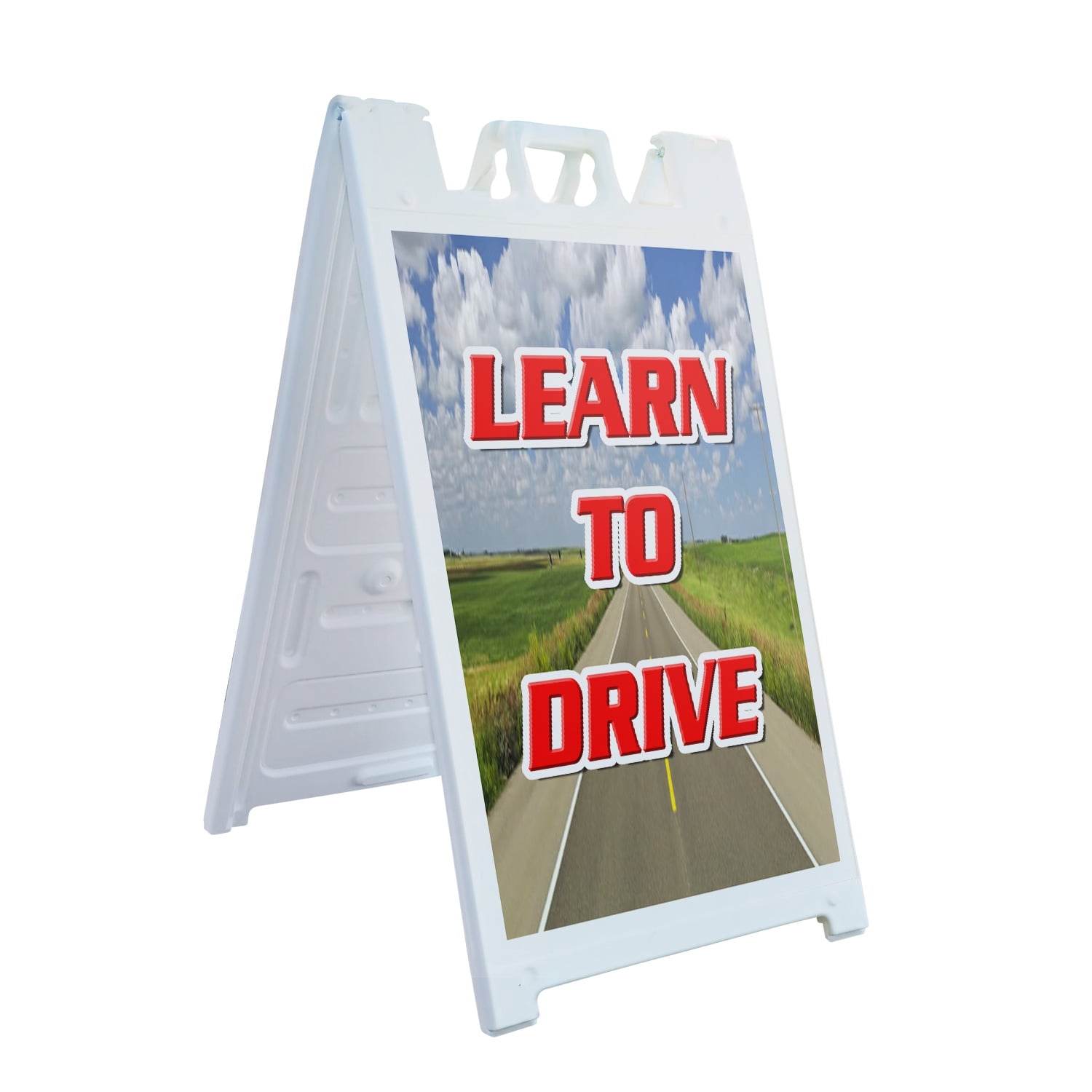 A-frame Sidewalk Learn To Drive 24" x 36" Double Sided A-Frame Sidewalk ...