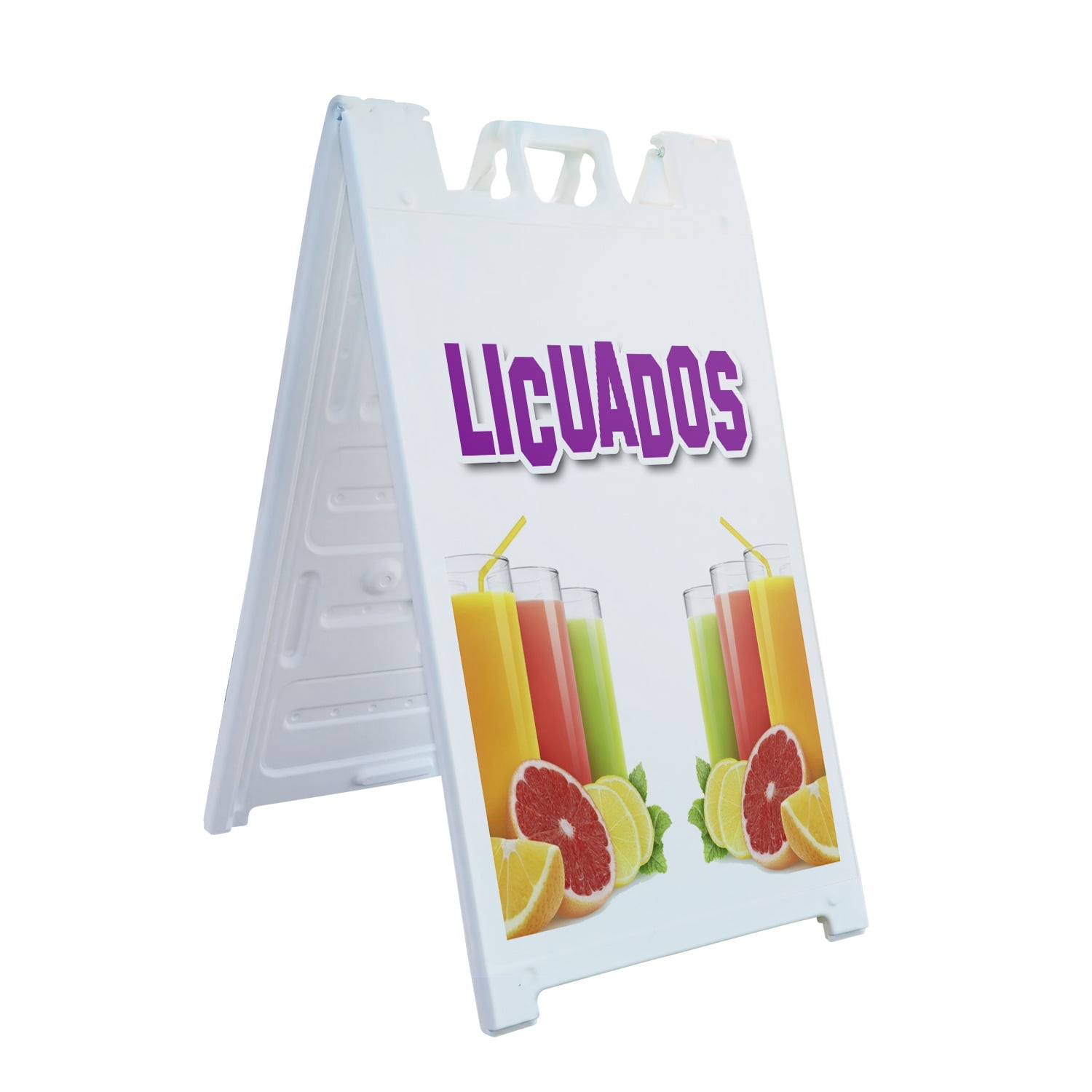 A-frame Sidewalk Licuados 24" x 36" Double Sided A-Frame Sidewalk Sign ...