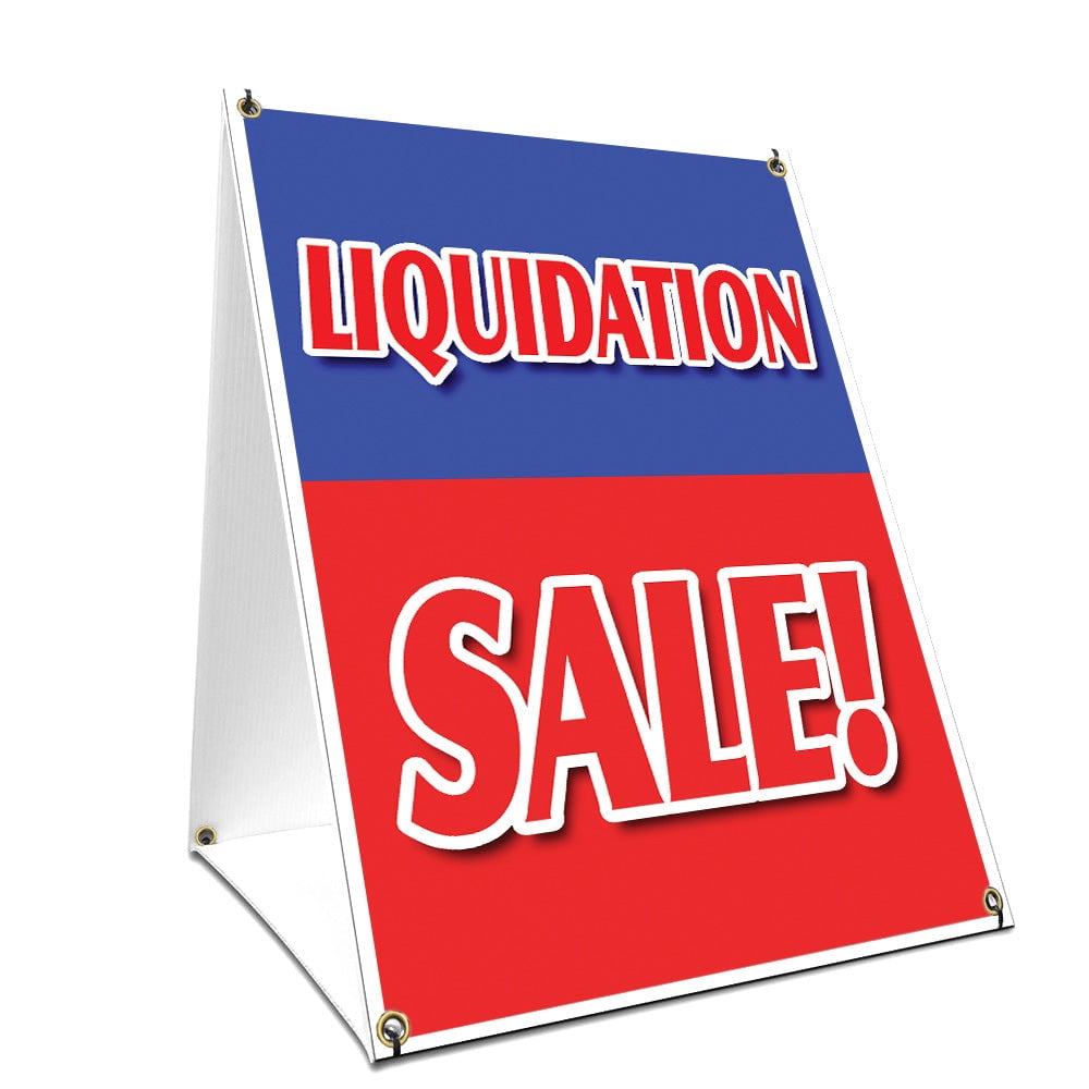 A-frame Sidewalk Liquidation Sale Sign With Graphics On Each Side | 18 ...