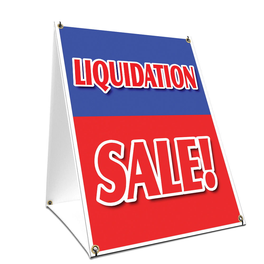 A-frame Sidewalk Liquidation Sale Sign With Graphics On Each Side | 24 ...