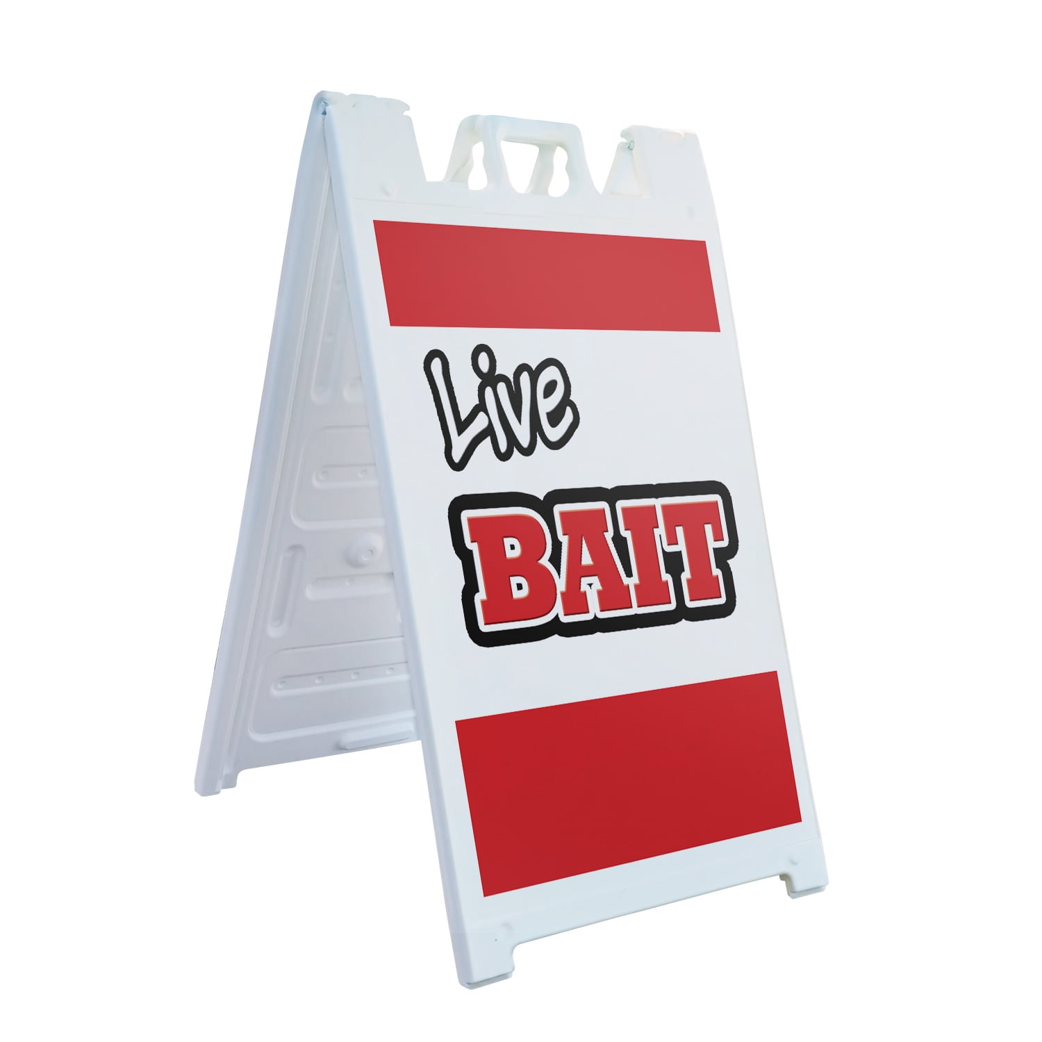 A-frame Sidewalk Live Bait 24" x 36" Double Sided A-Frame Sidewalk Sign ...