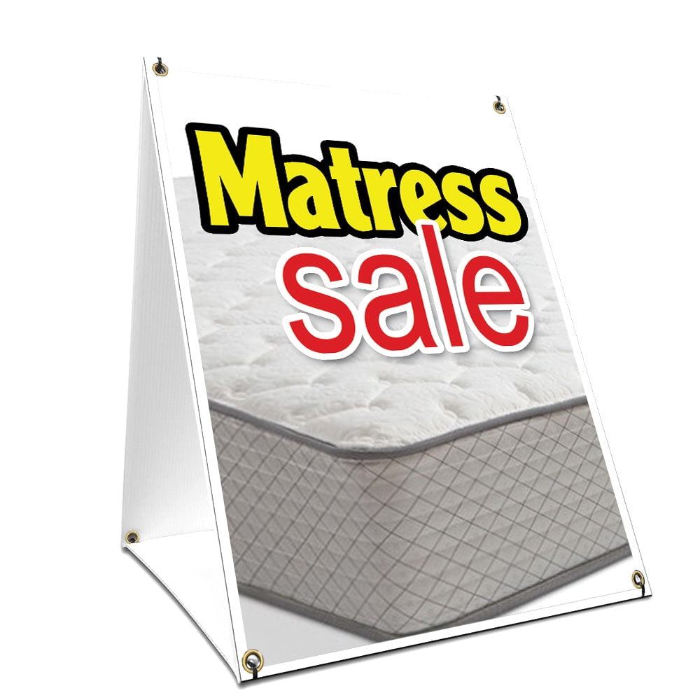 A-frame Sidewalk Matress Sale Sign With Graphics On Each Side | 24" X ...