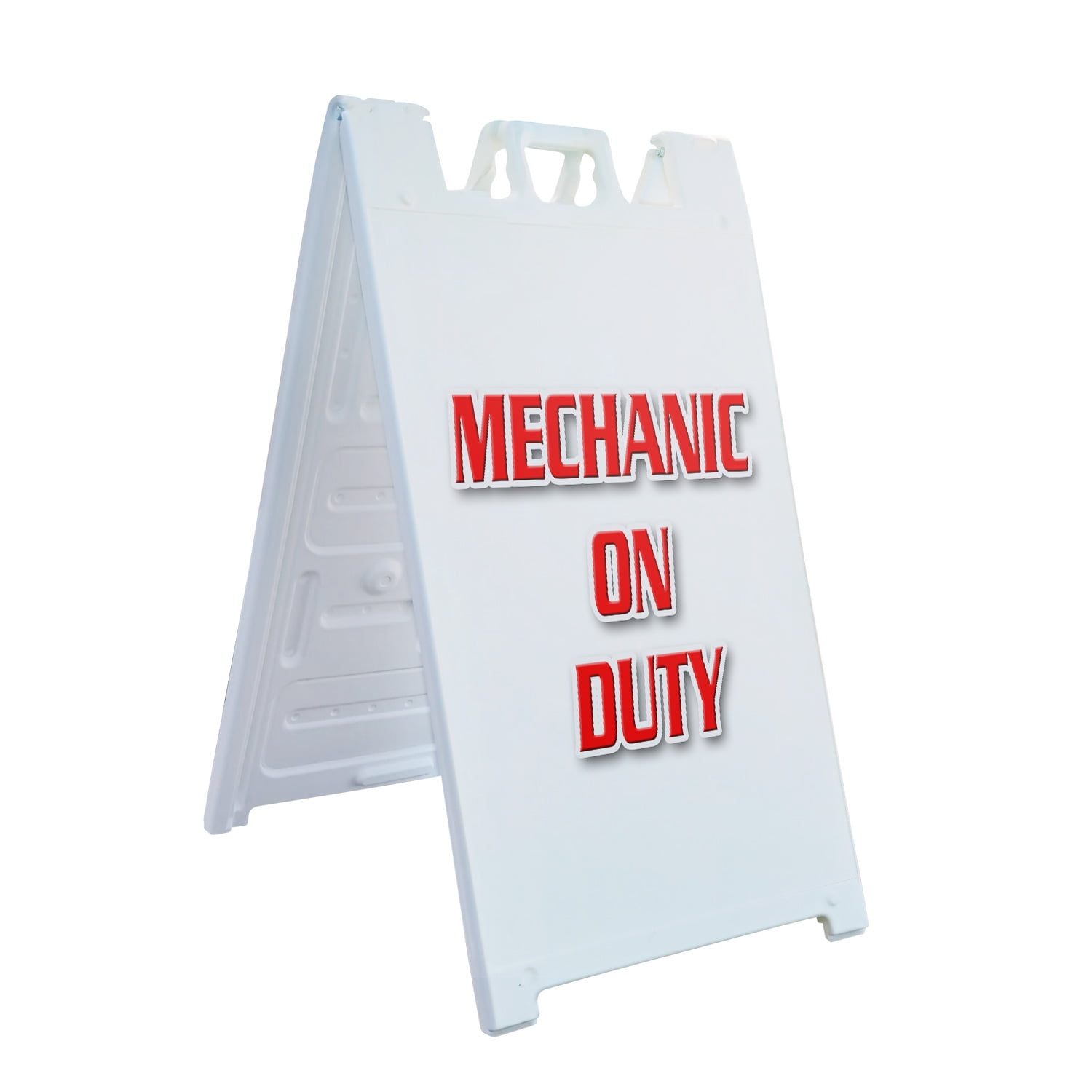 A-frame Sidewalk Mechanic On Duty 24" x 36" Double Sided A-Frame ...