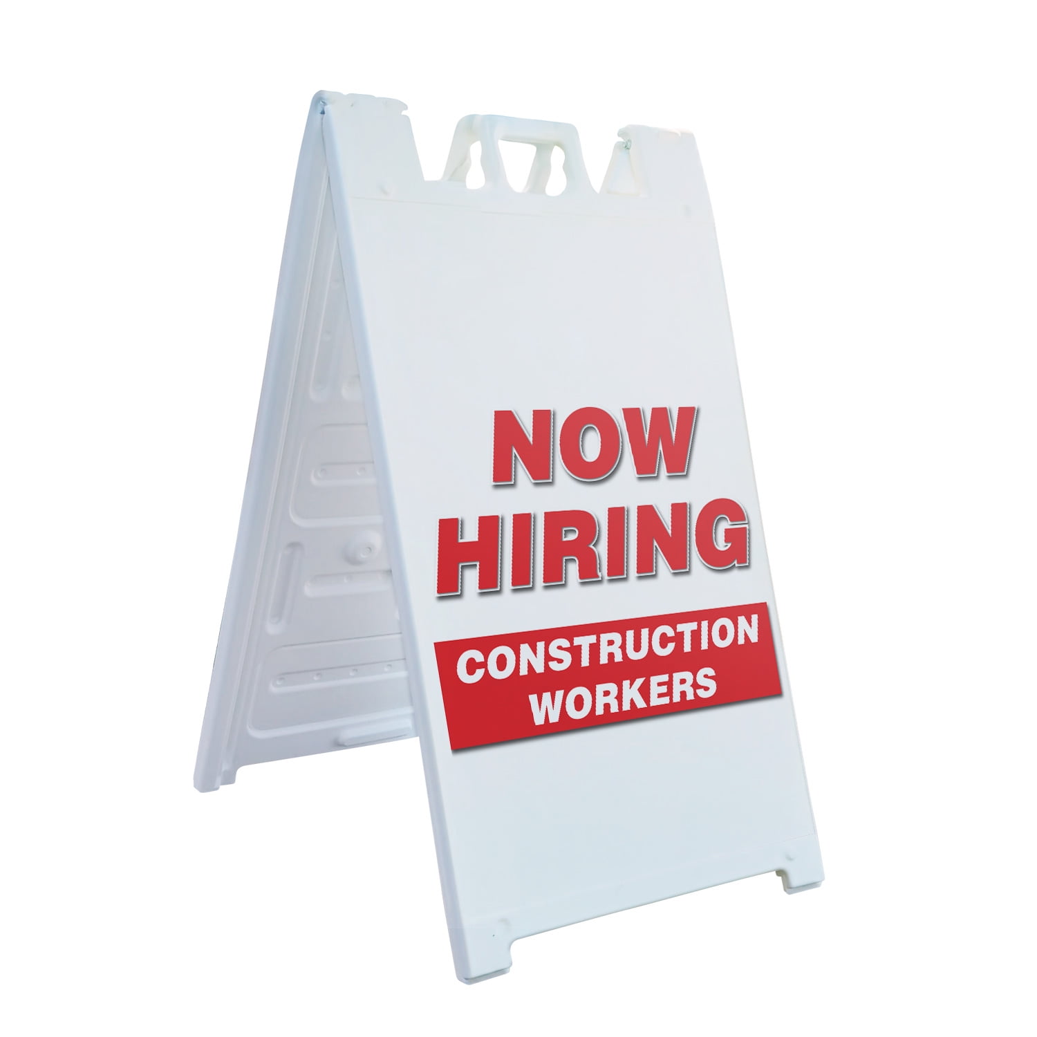 A-frame Sidewalk Now Hiring Construction Workers 24" x 36" Double Sided ...