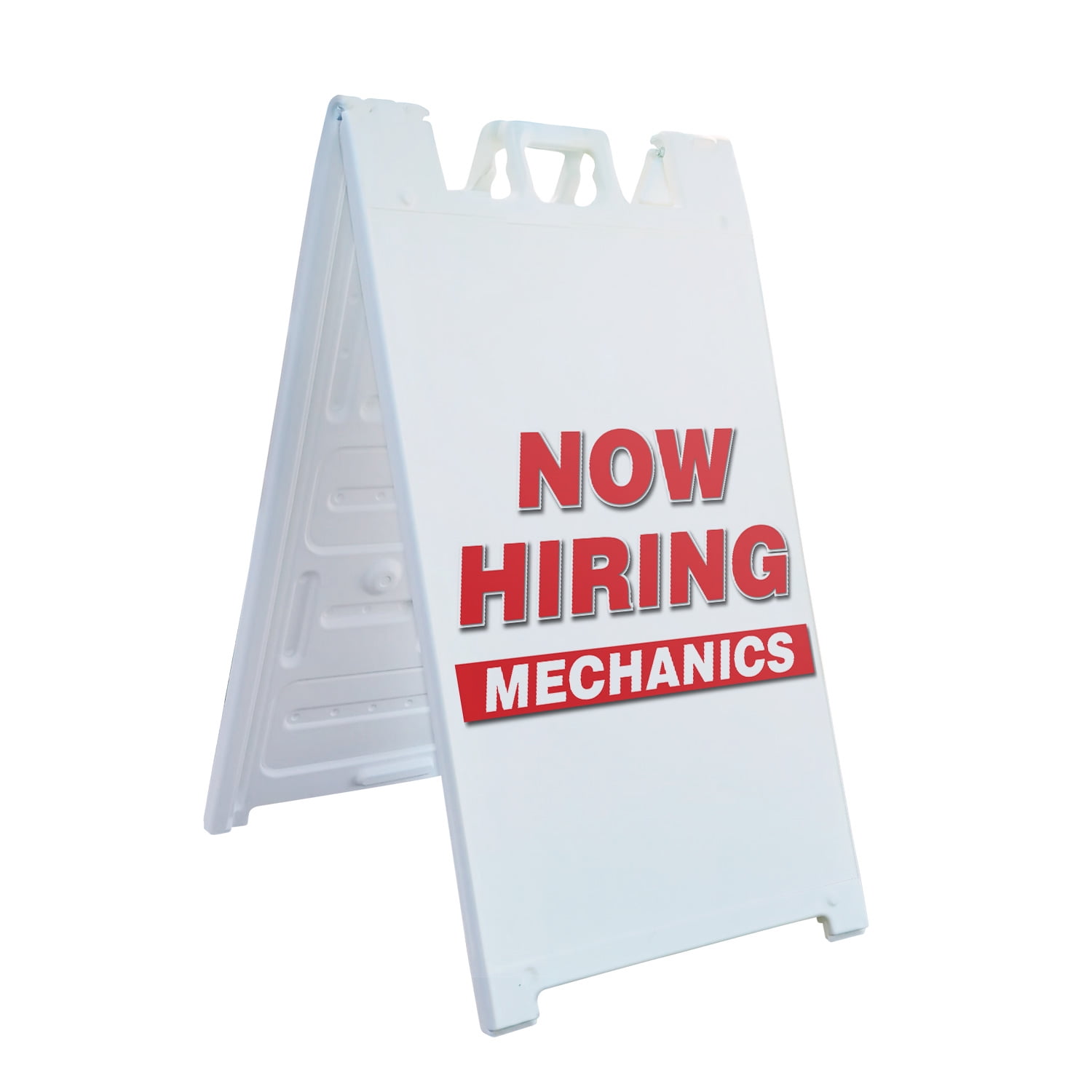 A-frame Sidewalk Now Hiring Mechanics 24" x 36" Double Sided A-Frame ...