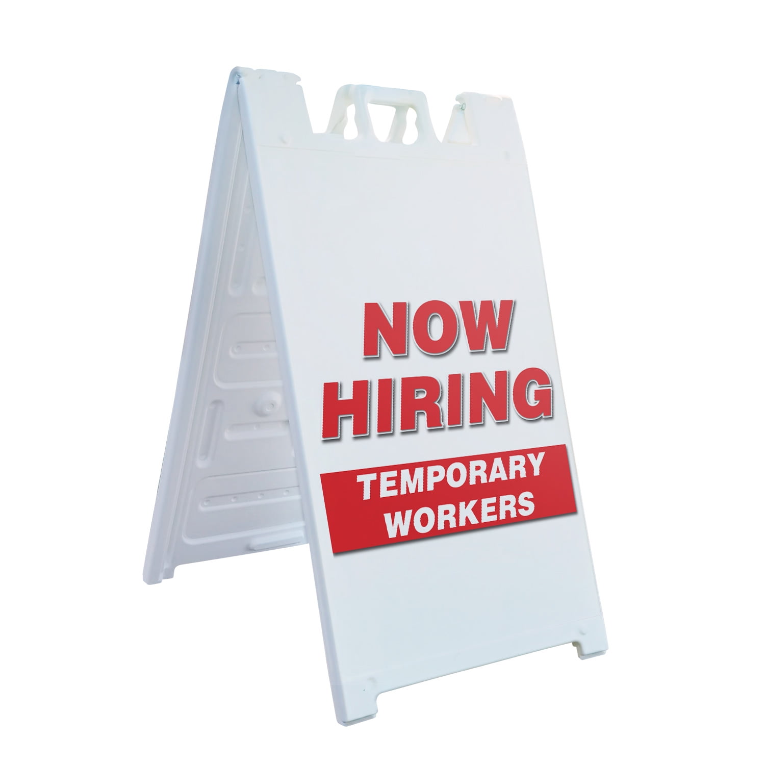 A-frame Sidewalk Now Hiring Temporary Workers 24" x 36" Double Sided A ...