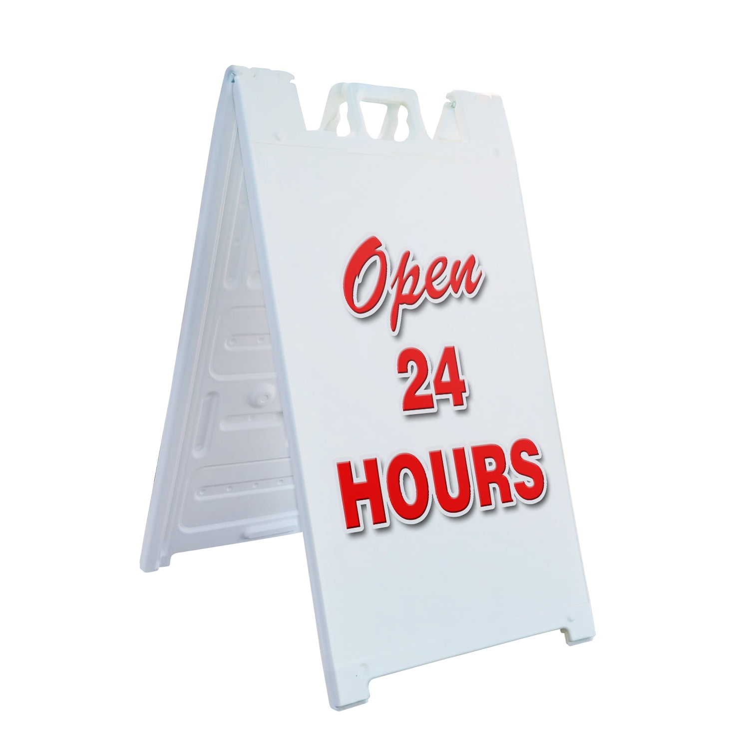 A-frame Sidewalk Open 24 Hours 24" x 36" Double Sided A-Frame Sidewalk ...