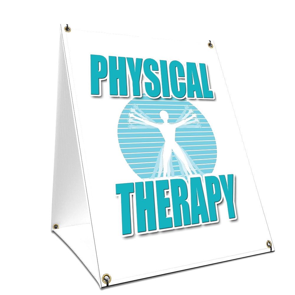 A-frame Sidewalk Physical Therapy Sign With Graphics On Each Side | 24 ...