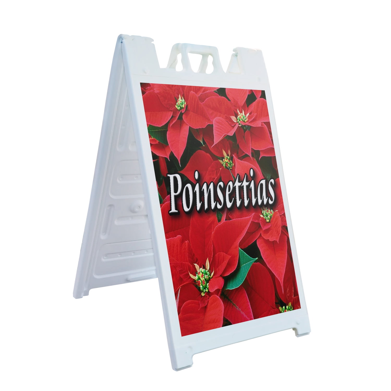 A-frame Sidewalk Poinsettias 24" x 36" Double Sided A-Frame Sidewalk ...
