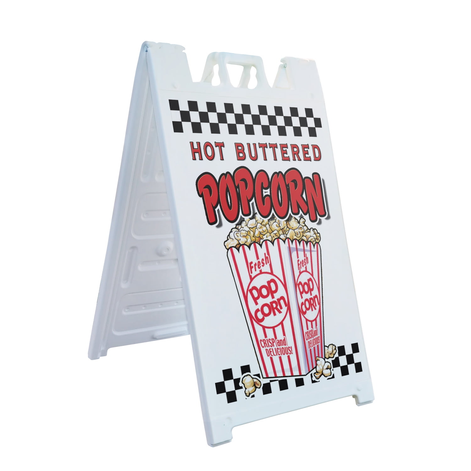 A-frame Sidewalk Popcorn 24" x 36" Double Sided A-Frame Sidewalk Sign ...
