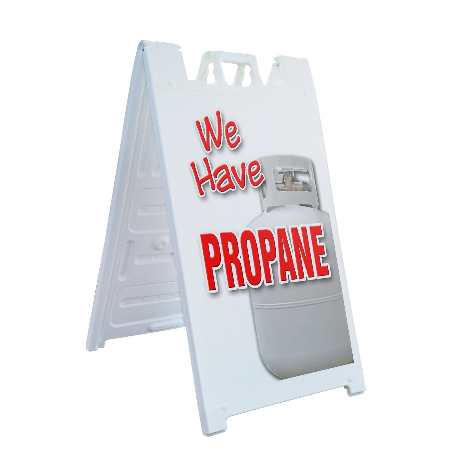 A-frame Sidewalk We Have Propane 24" x 36" Double Sided A-Frame ...