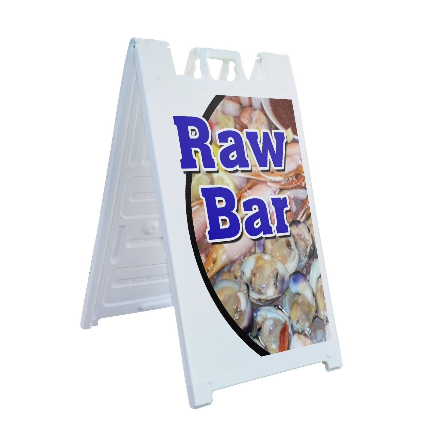 A-frame Sidewalk Raw Bar 24" x 36" Double Sided A-Frame Sidewalk Sign ...