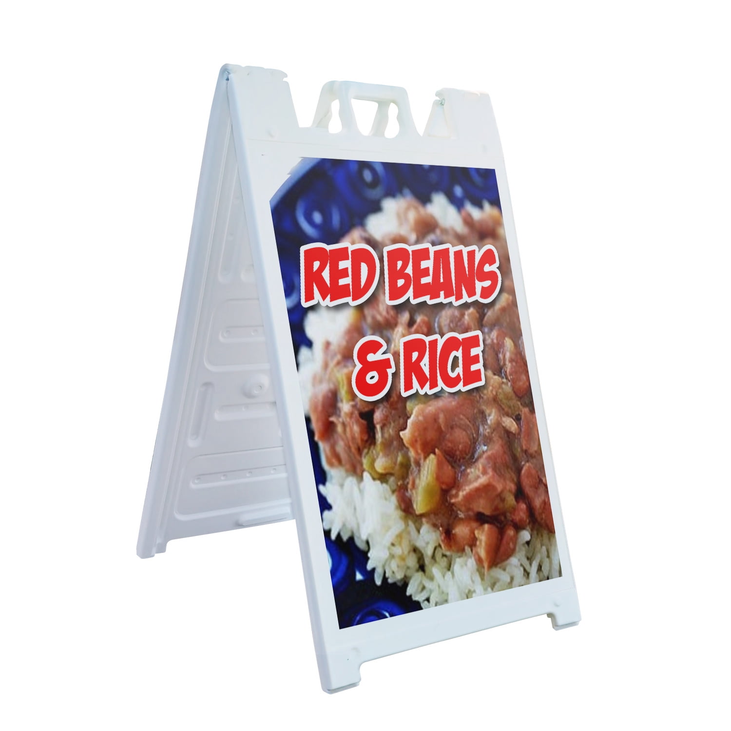 A-frame Sidewalk Red Beans & Rice 24" x 36" Double Sided A-Frame ...