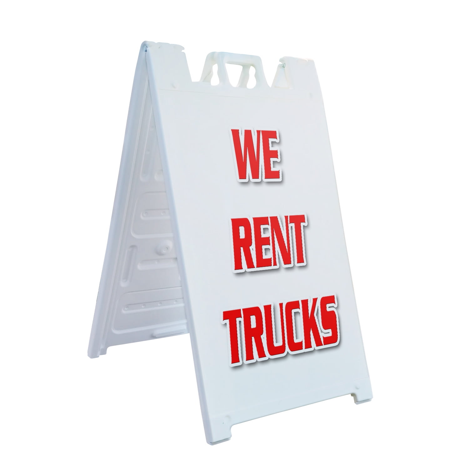 A-frame Sidewalk We Rent Trucks 24" x 36" Double Sided A-Frame Sidewalk ...