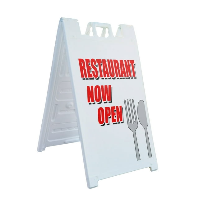 A-frame Sidewalk Restaurant Now Open 24" x 36" Double Sided A-Frame ...
