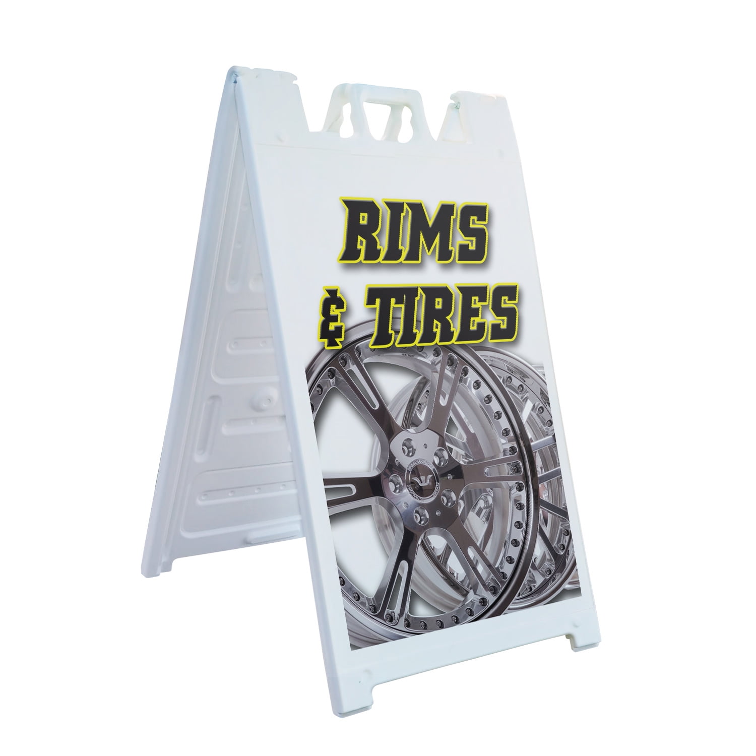 A-frame Sidewalk Rims & Tires 24" x 36" Double Sided A-Frame Sidewalk ...