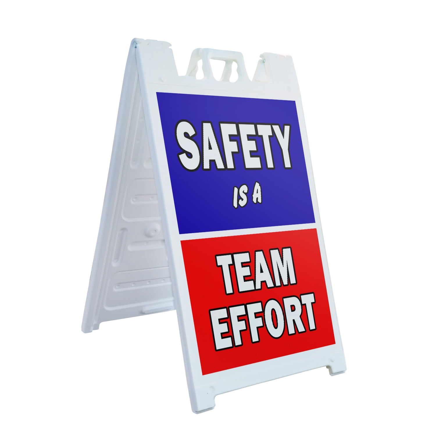 A-frame Sidewalk Safety Is A Team Effort 24" x 36" Double Sided A-Frame ...