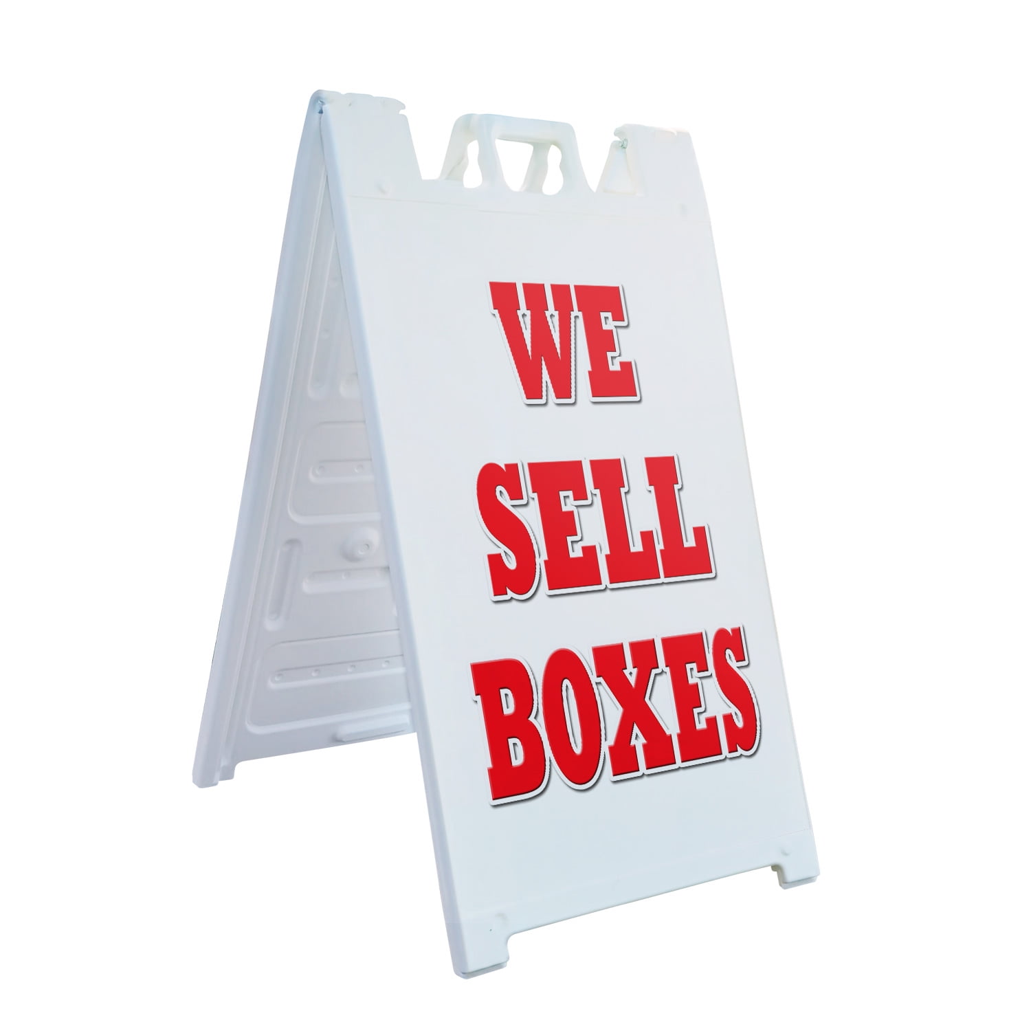 A-frame Sidewalk We Sell Boxes 24" x 36" Double Sided A-Frame Sidewalk ...